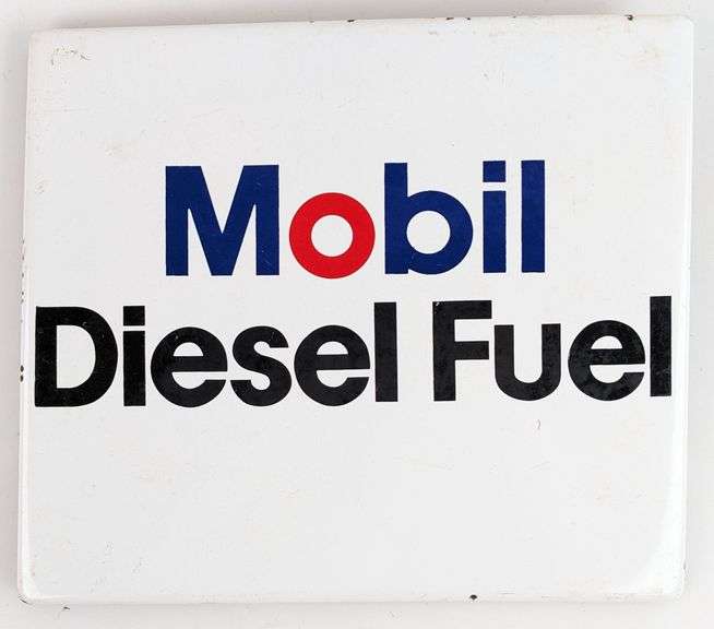 Vintage SSP Mobil Diesel Fuel Gas Pump Plate Advertising Sign - Kraft ...