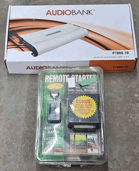 (AP) Audio Bank 7000 Watt Car Amplifier and a Bulldog Security Remote ...