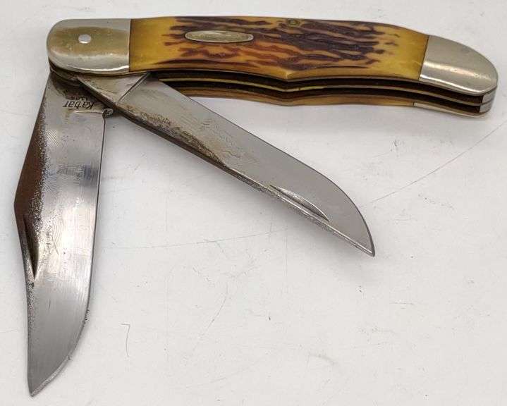 Vintage Kabar 2-Blade Folding Knife - Kraft Auction Service, LLC
