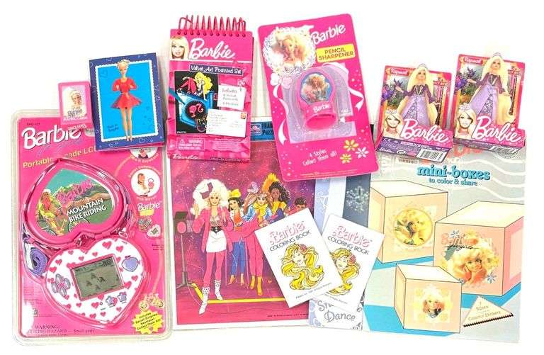 1986-95 Barbie Mini Boxes &Paper Doll Book, Puzzle, Portable Arcade LCD ...