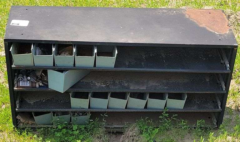 (II) Metal Storage Shelving Unit With Compartments - Kraft Auction ...