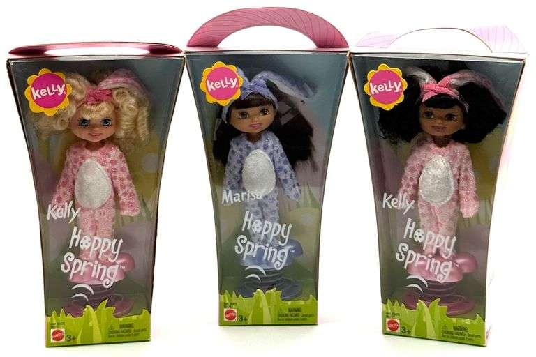 2003 Barbie Happy Spring Kelly Dolls Incl, Marisa All Dressed For ...