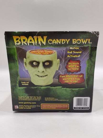 Rare Vintage Gemmy Life Size Animated Brain Monster Candy Bowl ...