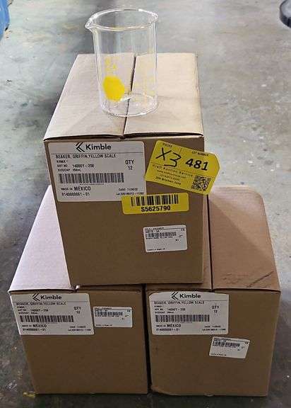 (3) Box's Of Kimble Mfg. 250Ml Glass Beaker. 12 Pcs Per Box. - Kraft ...