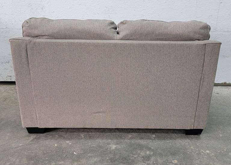 (AM) Grey Fabric Loveseat - Kraft Auction Service, LLC