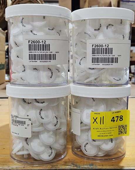 (11) Jar's Of Cole-Parmer 30MM Nylon Filters. Pt#32816-12. - Kraft ...