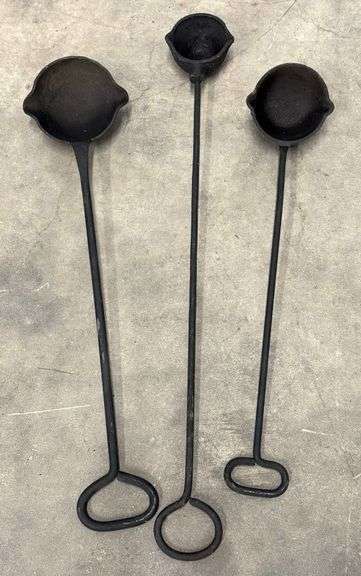 Primitive Wrought Iron Forging Melting Ladles - Kraft Auction Service, LLC