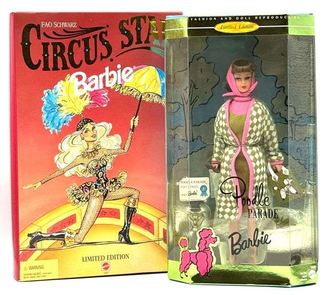 Barbie 1994 Circus Star Limited Edition Barbie, 1995 Poodle Parade ...