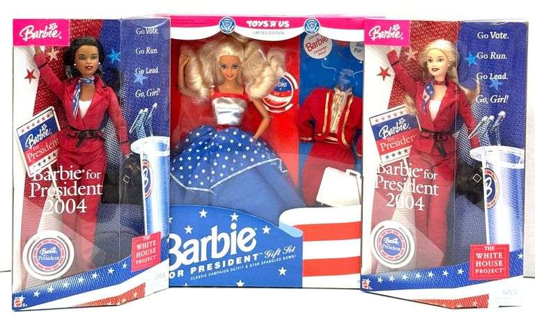 Barbie 1991 Barbie For President Limited Edition Doll, 2004 (2) Barbie ...