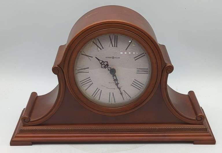 (A) Howard Miller Mantle clock battery operated. 72nd anniversary ...