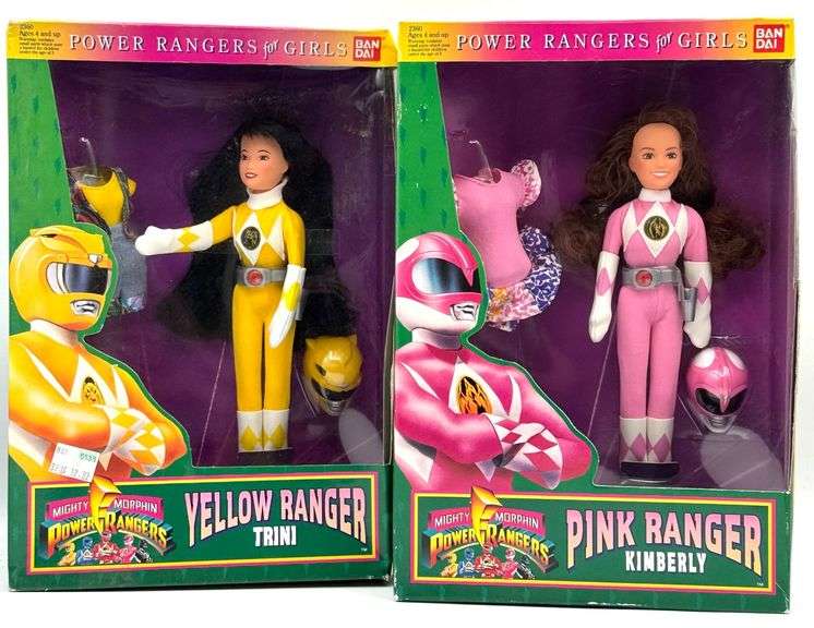 1994 Power Rangers For Girls Yellow Ranger Trini & Pink Ranger Kimberly ...