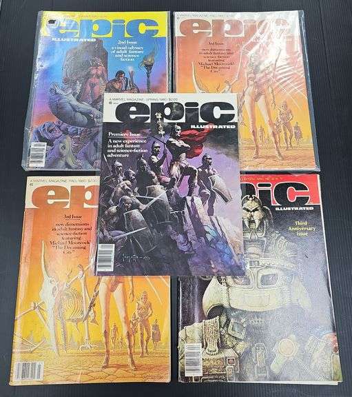 (N) Issues Of Epic Illustrated A Marvel Magazine. - Kraft Auction ...