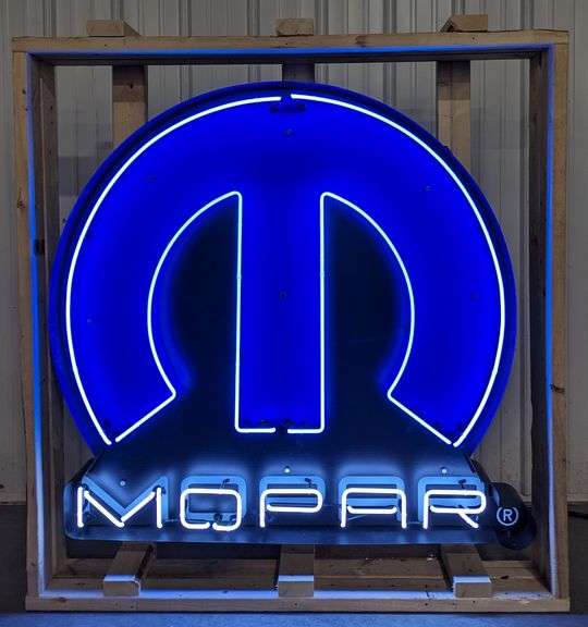 Custom Mopar Neon Sign - Kraft Auction Service, LLC