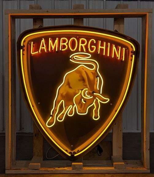 Custom Lamborghini Neon Sign - Kraft Auction Service, LLC