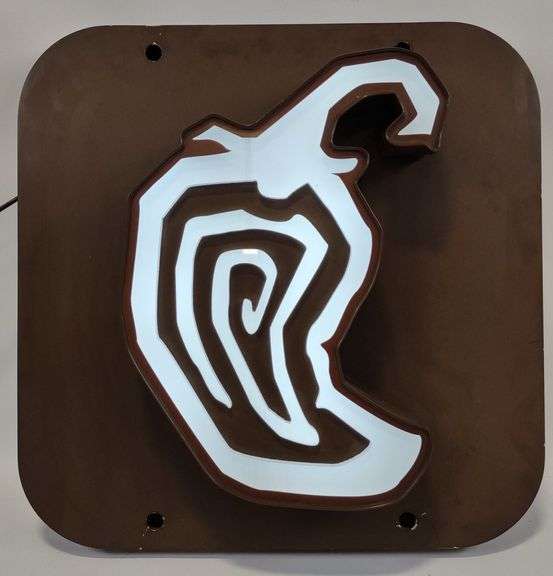 Chipotle Restaurant Lighted Advertising Sign - Kraft Auction Service, LLC