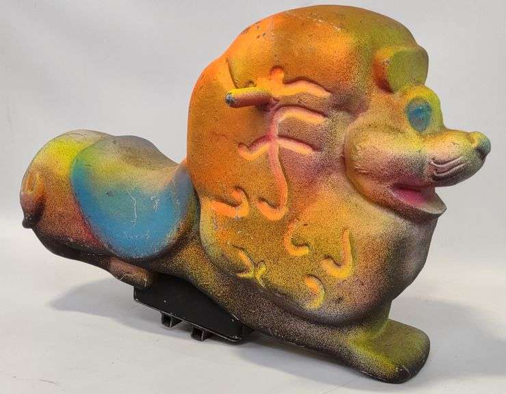 Vintage Gametime Saddle Mates Cast Metal Lion Playground Kiddie Spring ...