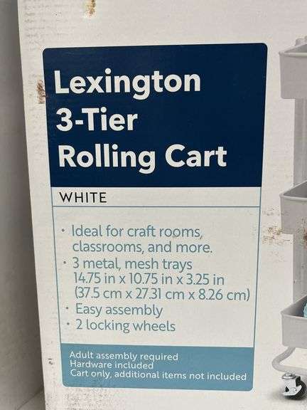 (AJ) Simply Tidy Lexington 3-Tier Rolling Cart - Kraft Auction Service, LLC