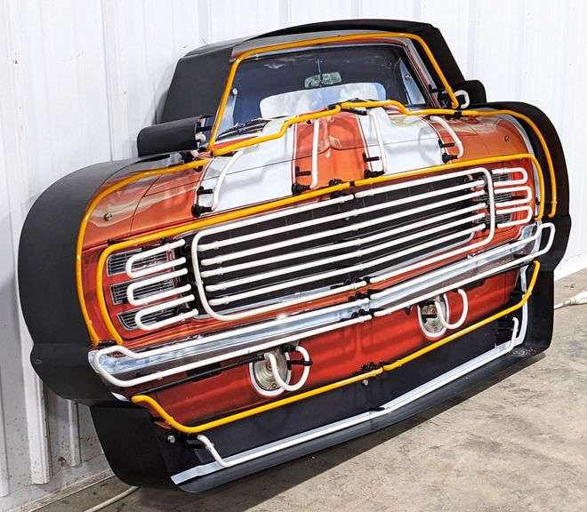 Custom Chevy Camaro Grill Neon Sign - Kraft Auction Service, LLC