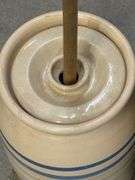 1 Gallon Hand Turned Marshall Pottery Butter Churn & Rowe Pottery Cow ...