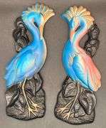 (G) Vintage Miller Studios Chalkware Bird Wall Art - Kraft Auction ...
