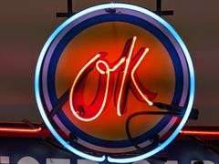 Custom Chevrolet "OK" Used Cars Three-Color Neon Sign - Kraft Auction ...