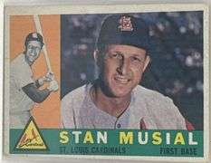 1960 Stan Musial Topps Baseball Card - Kraft Auction Service, LLC