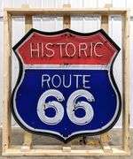 Custom Historic Route 66 Neon Sign - Kraft Auction Service, LLC