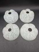 (KC) Vintage White Mottled Glass Lampshades and Bulb Guards - Kraft ...