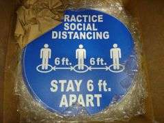 Covid-19 6ft Floor Signs - Kraft Auction Service, LLC