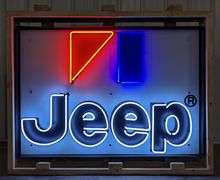 Custom Jeep Neon Sign - Kraft Auction Service, LLC