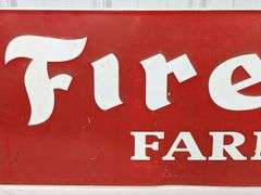 6ft Vintage SST Firestone Farm Tires Embossed Advertising Sign - Kraft ...