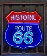 Custom Historic Route 66 Neon Sign - Kraft Auction Service, LLC