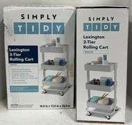 (AJ) Simply Tidy Lexington 3-Tier Rolling Cart - Kraft Auction Service, LLC