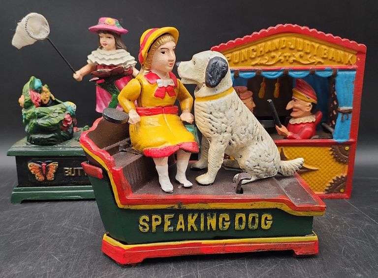 (AE) Replica Mechanical Cast Iron Coin Banks - Kraft Auction Service, LLC