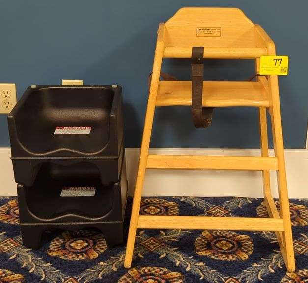 Wooden Commercial High Chair & - Kraft Auction Service, LLC