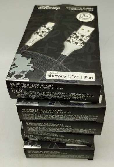 (AB)(5) Disney New charging cables 3ft long - Kraft Auction Service, LLC
