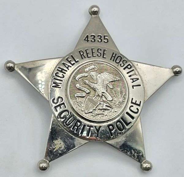 Obsolete C.H. Hanson Chicago Michael Reese Hospital Security Police 5 ...