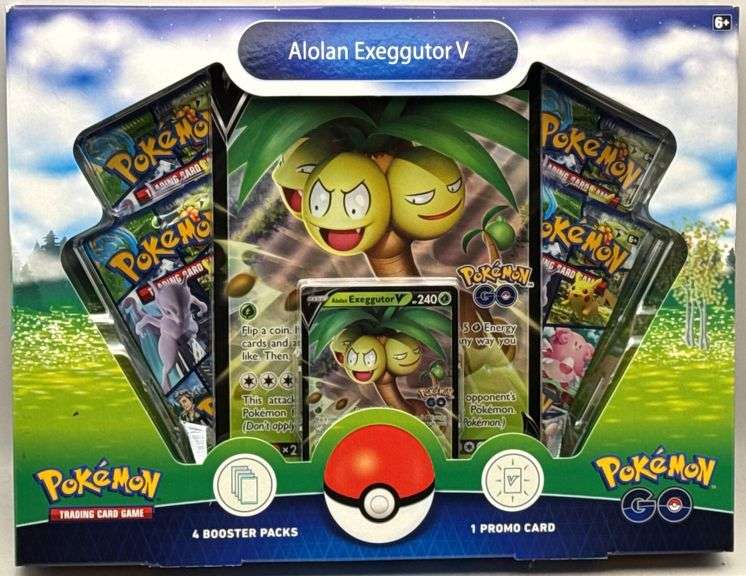 (MC) Pokémon GO Alolan Exeggutor V Trading Cards Collection Box - Kraft ...