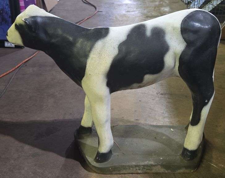 (KL) Cement Cow Lawn Statue - Kraft Auction Service, LLC