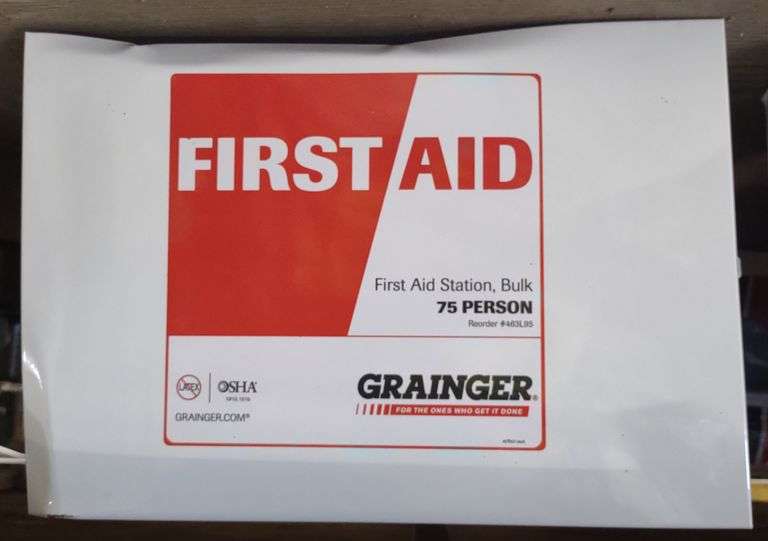 Grainger 2 Shelf Industrial First Aid Station - Kraft Auction Service, LLC