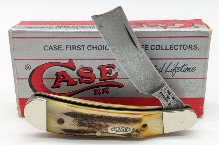 1999 Case XX Stag Damascus Razor 511098 D w/ Box - Kraft Auction ...