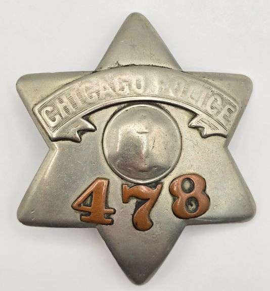 Obsolete C.H. Hanson Chicago Police Pie Plate Badge #478 - Kraft ...