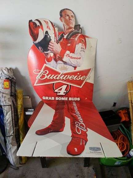 Budweiser Cardboard Cut Out/Display. - Kraft Auction Service, LLC