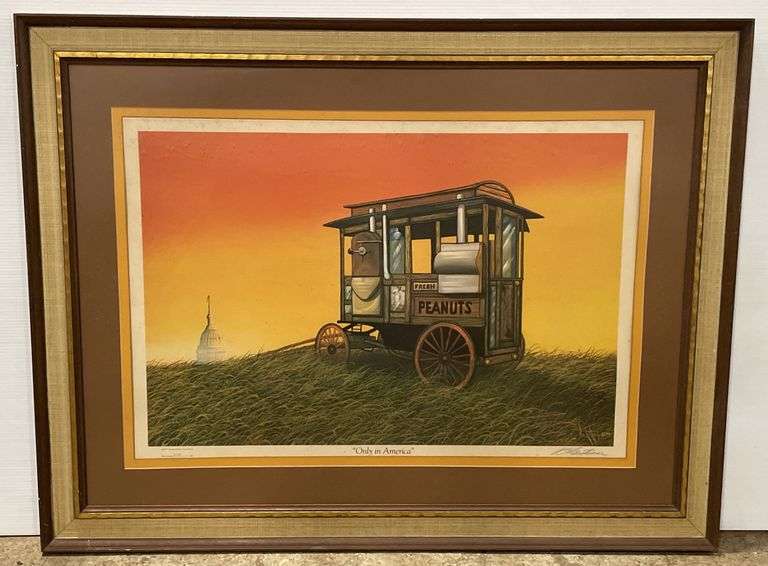 (AB) R. Bertram “Only in America” Lithograph - Kraft Auction Service, LLC