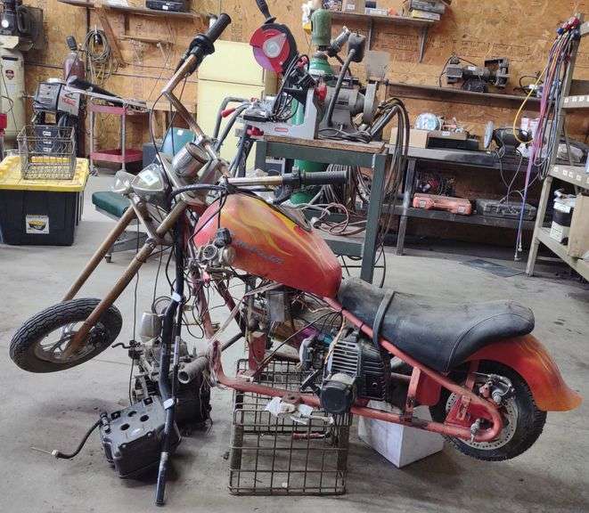 Disassembled Custom Mini Chopper - Kraft Auction Service, LLC
