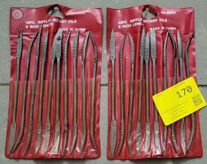 Pair Of 10 Piece Riffler Rotary File Sets - Kraft Auction Service, LLC