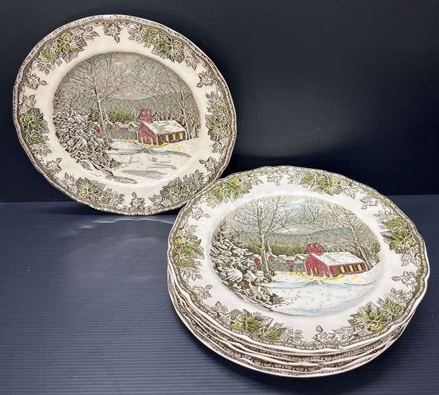 (Q) Johnson Brothers "The Friendly Village" Dish Set With 7 Place ...