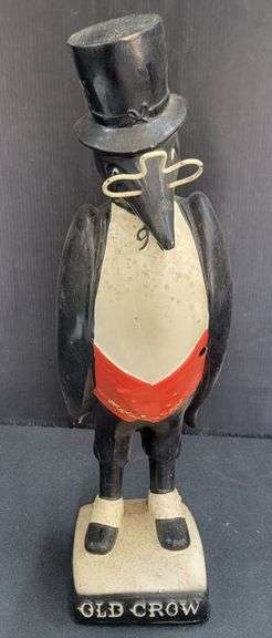 (F) Plastic Old Crow Whiskey Statue - Kraft Auction Service, LLC