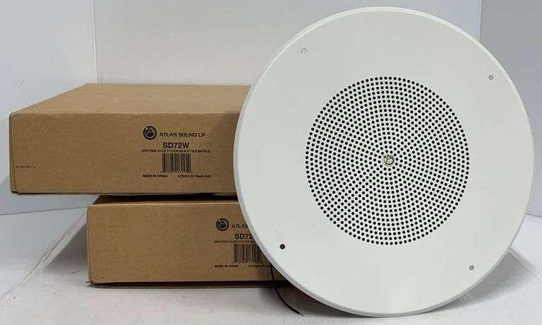 (K) Atlas Sound LP SD72W Dual Cone Ceiling Speakers In Boxes - Kraft ...
