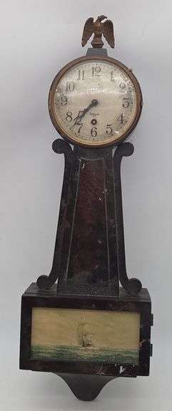 (F) Vintage 1807 Gilbert Wall Hanging Clock - Kraft Auction Service, LLC